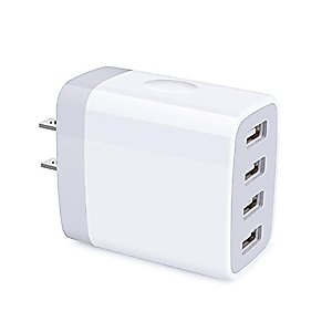 iPhone 12 Charger Box Fast Charging 4.8A Multi Port USB Charger Wall Plug Power Adapter Charging Block Cube Brick Compatible iPhone 14/SE/13/12/11 Pro Max, Samsung Galaxy S22 S21 Ultra S20 S10 Note 20
