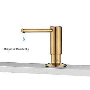 AguaStella AS59BG Brushed Gold Pull Down Bar Faucet and ASF026BG Brushed Gold Built in Soap Dispenser Combination
