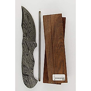 Payne Bros Custom Knives IDAHO CLIP POINT HUNTING KNIFE KIT - DIY PROJECT - KNIFE MAKING SUPPLIES (ROSEWOOD)