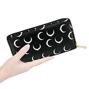 XDMXY Dalmatian print Women’s Zip Around Long Wallets Pu Leather Travel Card Holder Purse - Clutch Coin Purse Card Holder Organizer (A-06)
