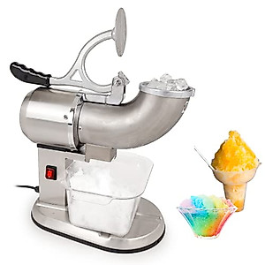Tartle Kitchen - Stainless Steel Dual Blade Ice Shaver Snow Cone Maker Machine - Summer Parties & Refreshing Treats - Durable Easy to Use & Clean - Ideal for Catering, Restaurant & Commercial Kitchens
