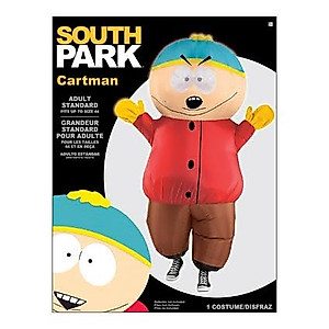Party City Inflatable Cartman Halloween Costume for Adults, South Park, Standard Size, Jumpsuit and Battery Pack Multicolor