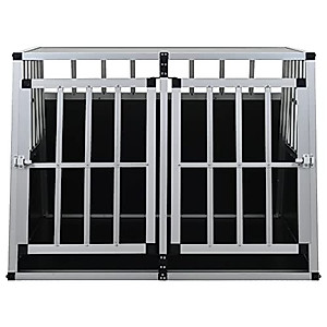 vidaXL Dog Cage with Double Door 37"x34.6"x27.2"