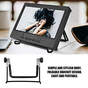 Serounder Portable 7 Inch Monitor 1024x600 Resolution 16:9 Full HD LCD Screen Display with Foldable Bracket Support/VGA/AV Input for, for PS4, Car Display,