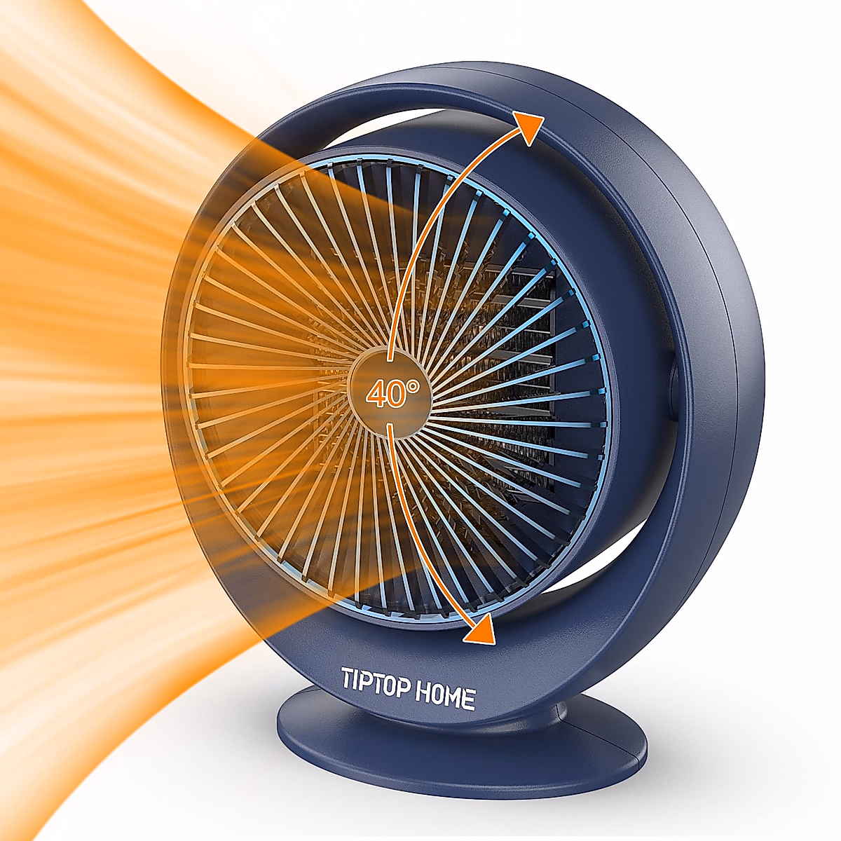 Space Heater, 800W PTC Fast Heating Ceramic Room Small Heater, Two-Speed Portable Heater Fan with Adjustable, Overheating Protection, Dumping Shutdown, Electric Heaters for Home Bedroom, Office