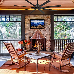 MINKA-AIRE F896-65-SI Xtreme H20 65" Outdoor Ceiling Fan with Remote and Wall Control, Smoked Iron Finish