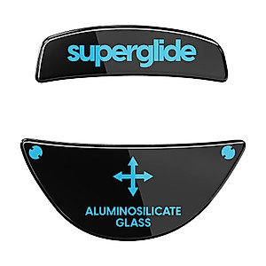 Superglide - Fastest and Smoothest Mouse Feet/Skates Made with Ultra Strong Flawless Glass Super Fast Smooth and Durable Sole for Roccat Kone Pro/Pro Air [Black]