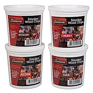 Oak, Cherry, Hickory & Alder Wood Smoking Chips (4 Pints) Wood Smoker Shavings Value Pack- Resealable Pints of All-Natural Extra Fine Cut Sawdust- Great for Smoking Guns, Smokers, Smoke Boxes (0.47 L)
