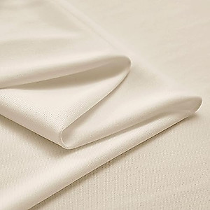 10ft x 10ft Dual Layer Ivory Tulle Backdrop Curtain Panels with Light, 2 Panels 5 x 10 ft Photo Background Drapes for Wedding Baby Shower Party Engagement Bridal Shower Photography