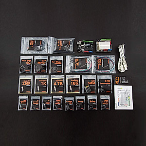 DFROBOT UNO R3 Complete Starter Kit for Arduino with Detailed Tutorial - Compatible with Arduino UNO R3 and Arduino IDE for Electronics and Arduino Programming Learning