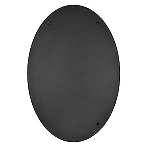 MCS Beaded Oval Mirror, 21 x 31 in, Pewter