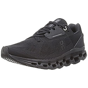 ON Running Cloudstratus Womens' Sneakers, All Black, 8