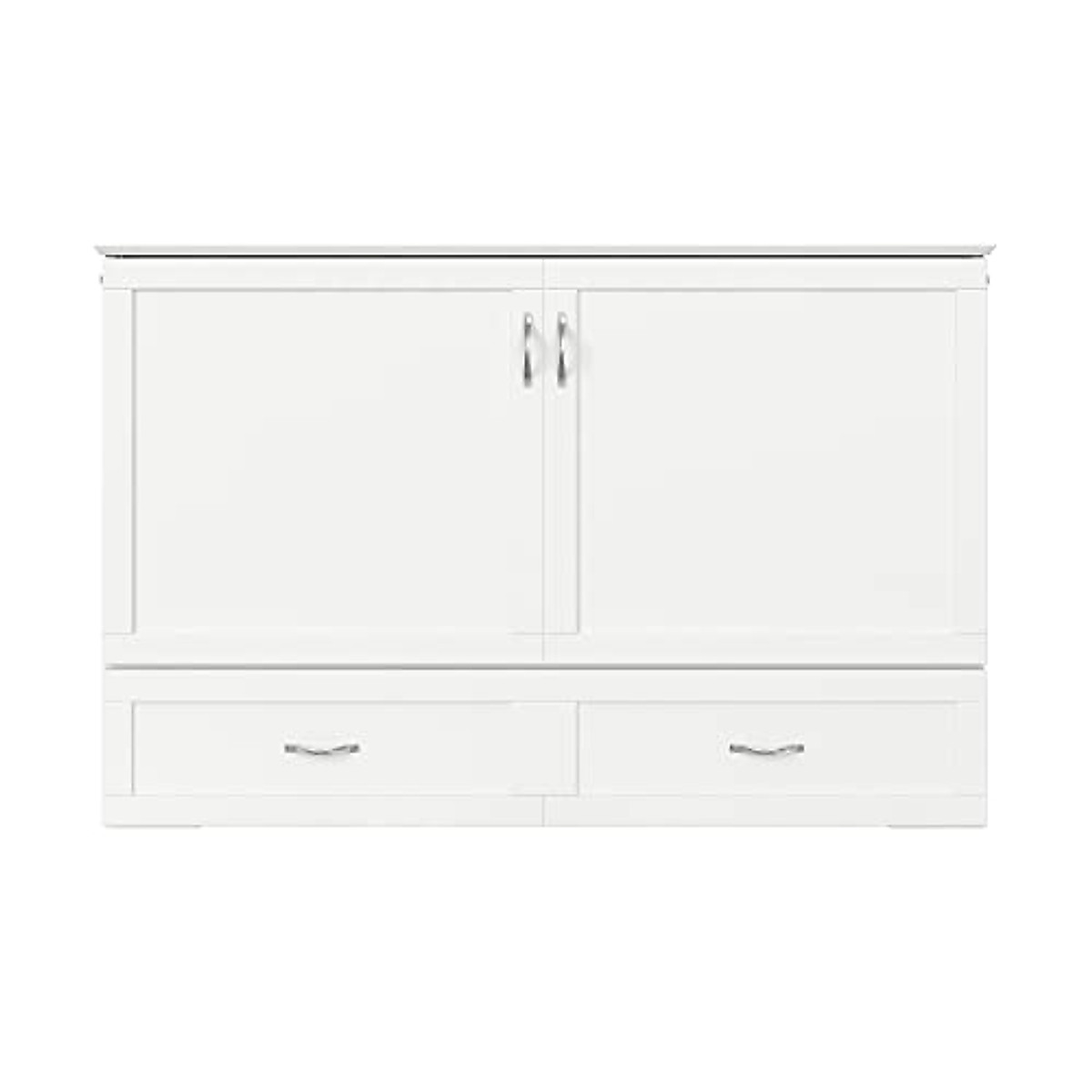AFI Hamilton Murphy Bed Chest with Charging Station, Queen, White