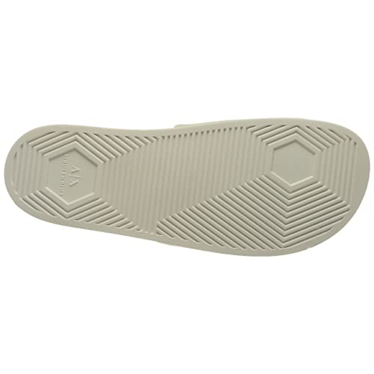 A|X ARMANI EXCHANGE Men's Slip On Sandal Slide, White+Off White, 11