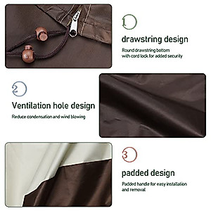 RTWAY Patio Hanging Chair Cover, Egg Swing Chair Cover Waterproof Heavy Duty Outdoor Furniture Protector Cover, 74.8'' L x 45.3''W