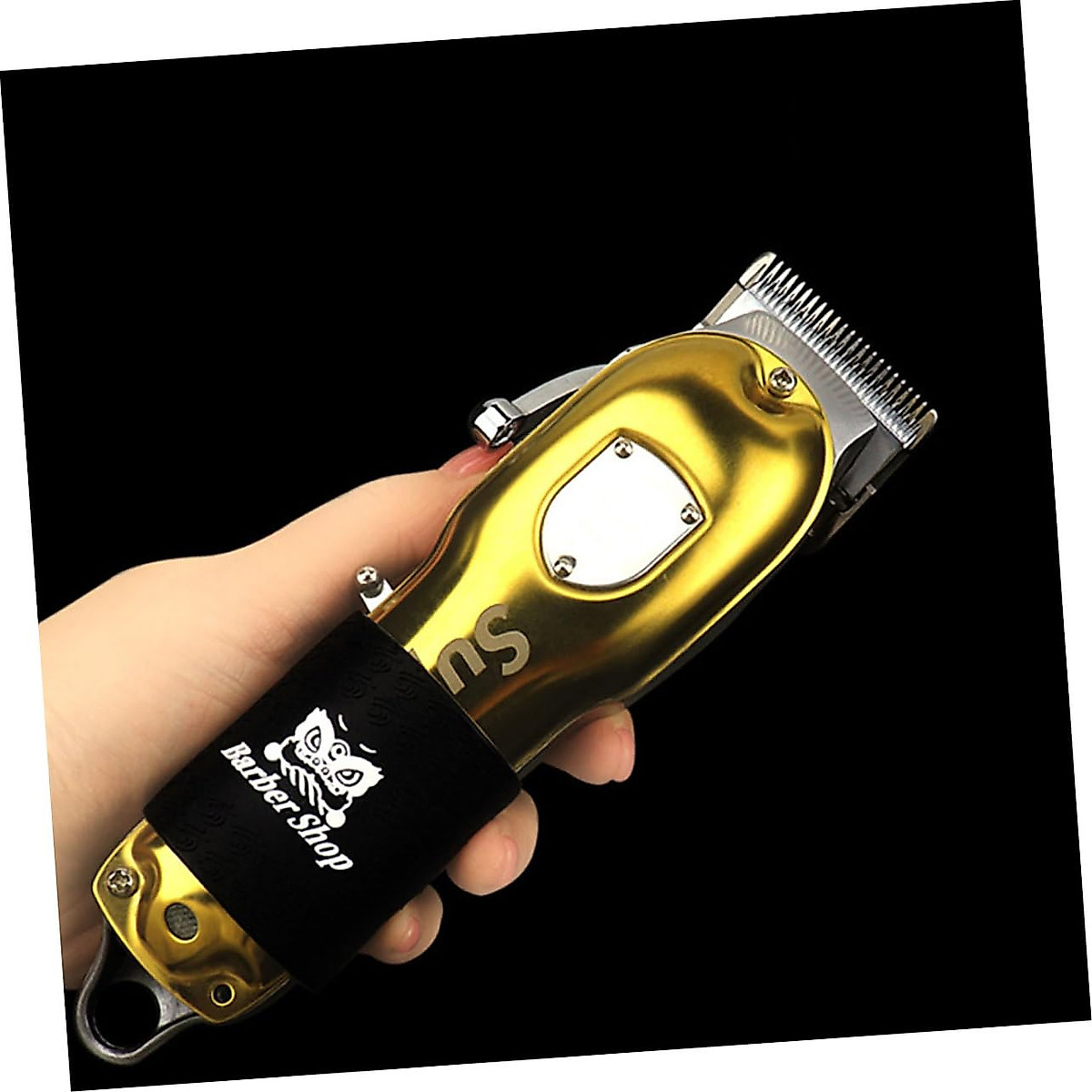 Beavorty 9 Pcs Clipper Anti-Slip Ring Non Slip Clipper Bands Barber Mens Grooming Bands Professional Hair Clippers Nose Trimmer Push Shear Cover Hairdressing Tool Man Cordless