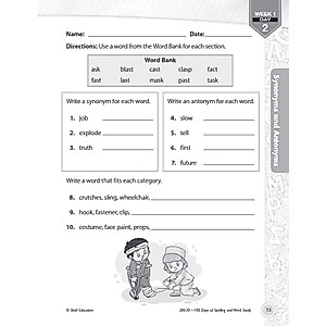 180 Days™: Reading, Vocabulary/Language for 2nd Grade Practice Workbook for Classroom and Home, Cool and Fun Practice Created by Teachers (180 Days of Practice)