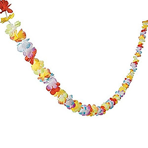 Fun Express - Bright Flower Lei Garland for Party - Party Decor - Hanging Decor - Garland - Party - 1 Piece