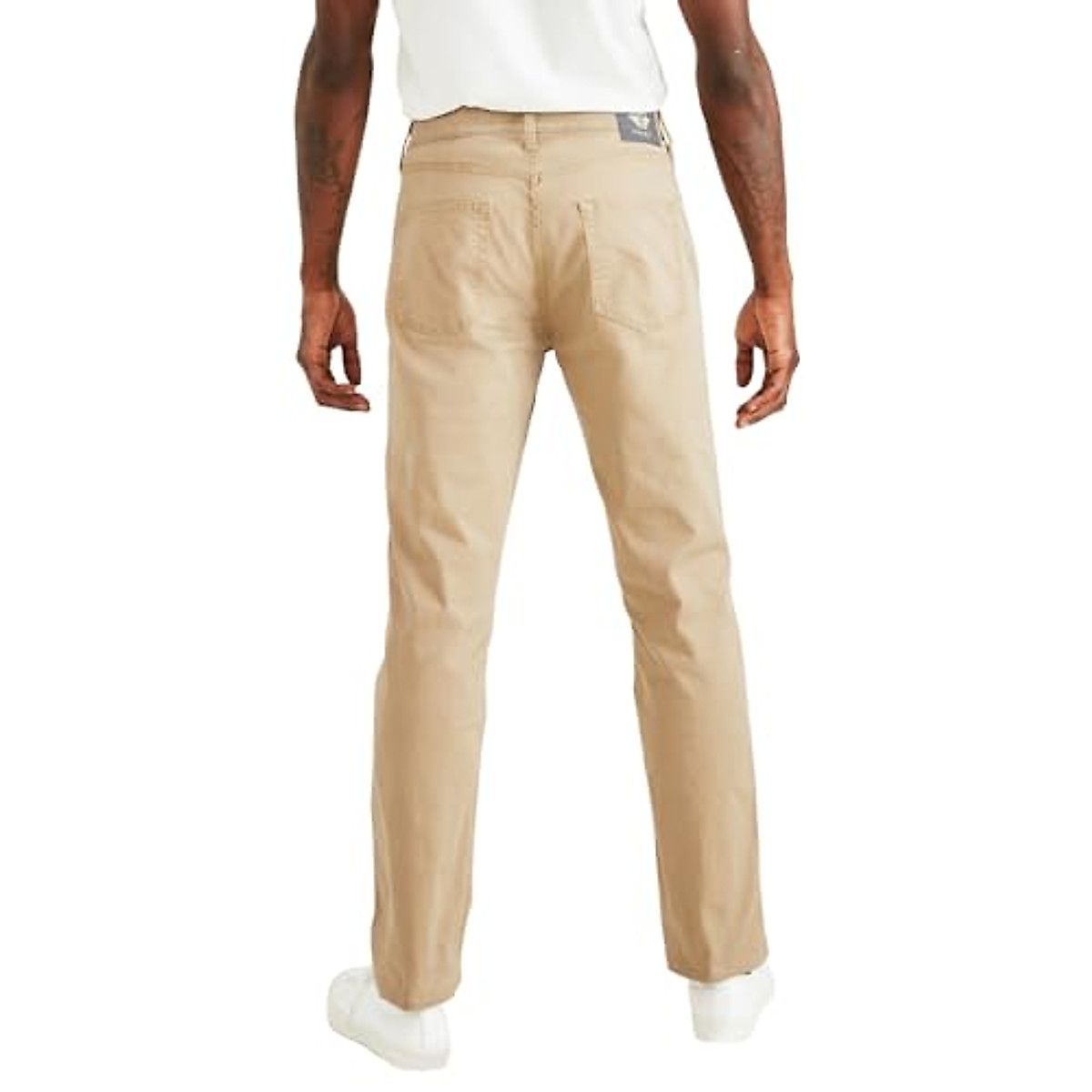 Dockers Men's Straight Fit Jean Cut All Seasons Tech Pants (Standard and Big & Tall), New British Khaki, 32W x 32L