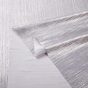 MaiMaiSuan 60’’ Wide Soft Shiny Stretch Metallic Luster Rib Knit Fabric for Dancing Dress Costume Wedding Dress DIY Clothing Fabric(3 Yard,White)
