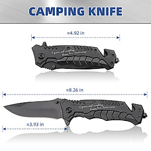 6th Anniversary Pocket Knife gift for Hunband, Happy 6th Anniversary Present for Him, Happy Iron Anniversary, 6 Years of Wedding Marriage Gift for Him