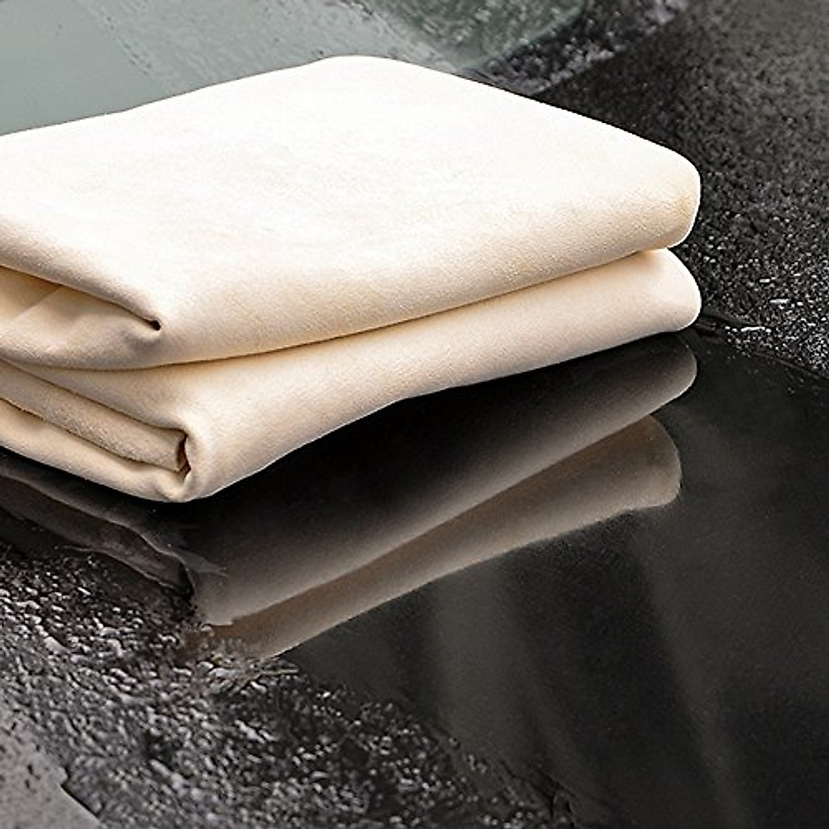 Natural Chamois Cloth for Car Drying Leather Drying Towel Natural Shammy Towel Real Leather Washing Cloth Cleaning Towel Car Wipes - 35'' x 23.6'' Chamois Car Wash Cloth Accessory