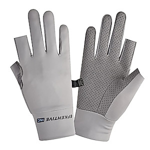 Driving Gloves for Men Women UPF 50+ UV Protection Thin Ice Silk Mesh Sport Gloves Quick-Dry Cooling Summer Outdoor Gloves Anti-Slip Elastic Cycling Gloves Unisex for Golf Hiking Driving Running