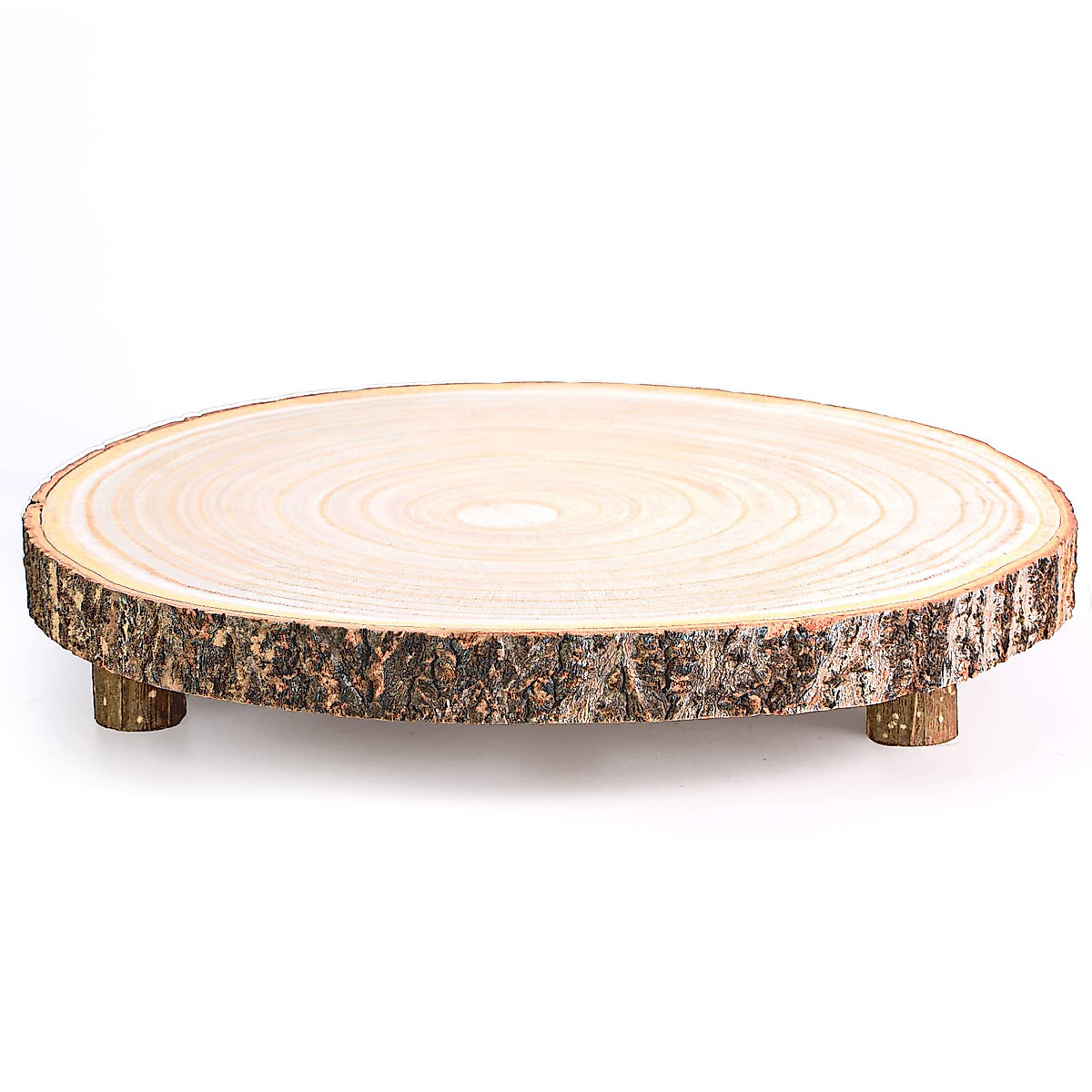 Caydo 11-13 Inch Wood Slice with Legs for Wedding Table Centerpieces, Woodland Themed Parties, Family Gathering, Baby Showers, Housewarming