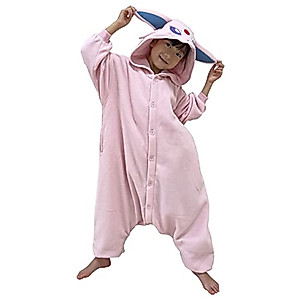 SAZAC Kigurumi - Pokemon - Espeon - Onesie Jumpsuit Halloween Costume -Kids Size (5-9 Year Old)