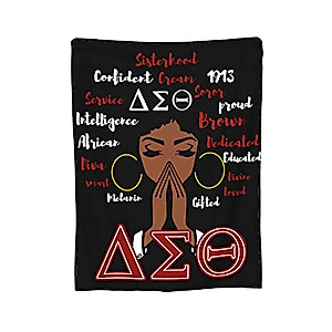Sorority Gifts Throw Blanket Ultra Soft Fleece Blanket Lightweight Bed Air Conditioner Blanket Quilt Durable Home Decor Blanket Sofa Blanket for All Seasons,50"X40"