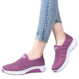 Sneakers for Women Platform Casual Walking Shoes Slip On Tennis Sneakers Breathable Comfortable Orthopedic Running Shoes