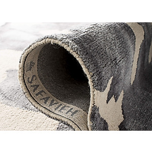 SAFAVIEH Dip Dye Collection 8' x 10' Beige / Charcoal DDY517E Handmade Modern Abstract Premium Wool Area Rug