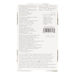 Amazon Basics 2-Pack USB-A to Lightning ABS Charger Cable, MFi Certified Charger for Apple iPhone 14 13 12 11 X Xs Pro, Pro Max, Plus, iPad, 6 Foot, White