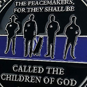 Thin Blue Line Lives Matter Police Officer Law Enforcement Challenge Coin