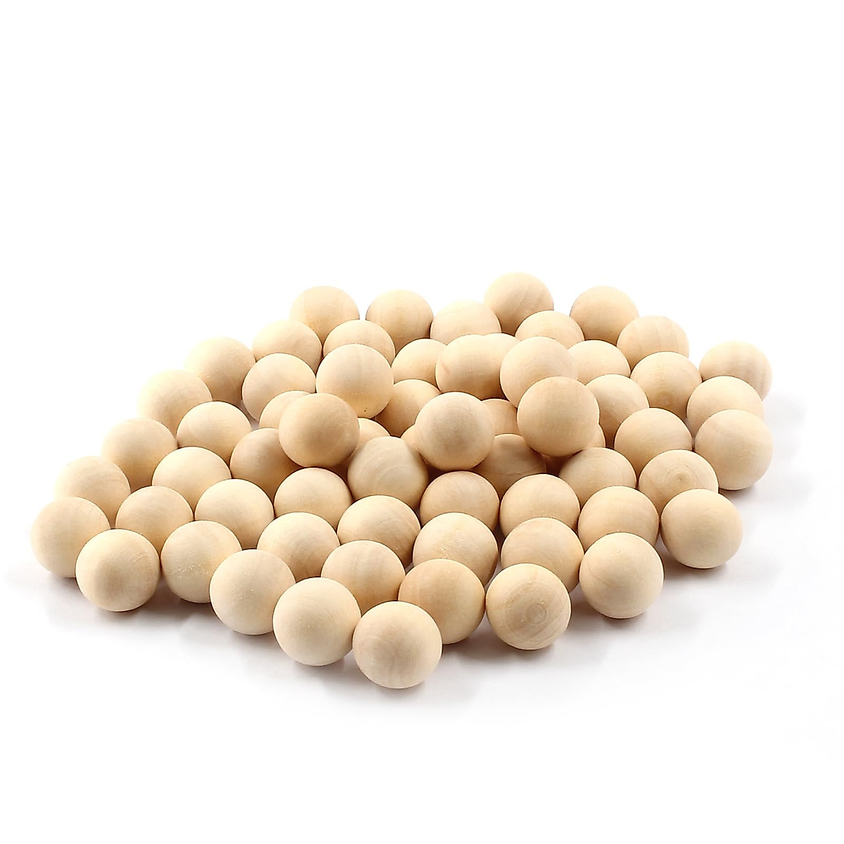 Uenhoy 100 Pcs Wooden Round Ball 1/2" (12mm) Unfinished Natural Wood Balls Wooden Spheres for Crafts and DIY Projects