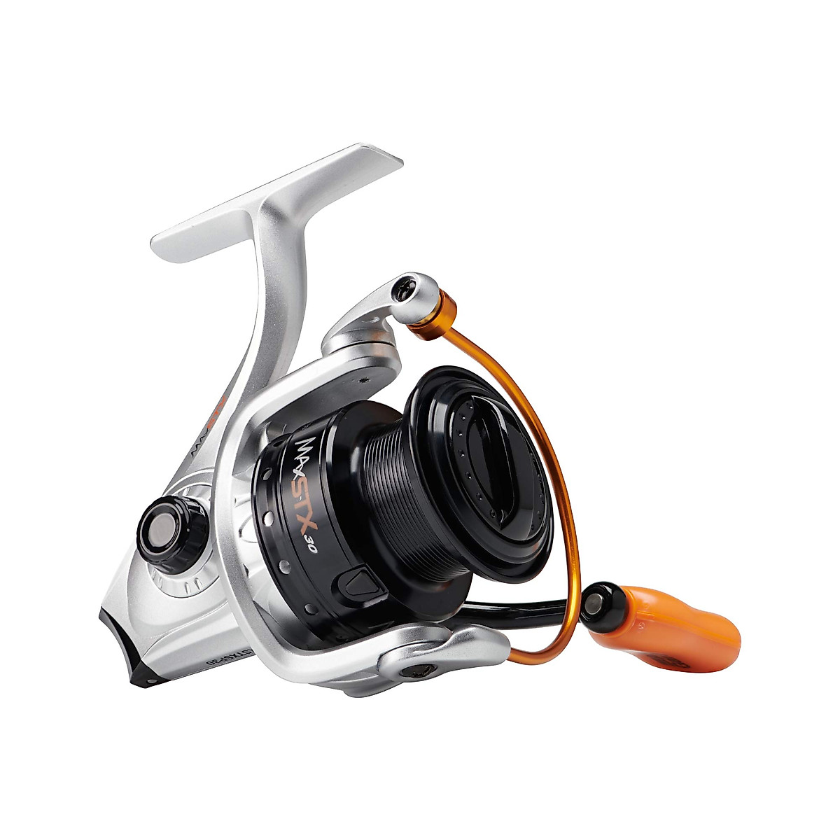 Abu Garcia Max STX SP20 Spinning Reel, Size 5 (1523236), 5 Ball Bearings + 1 Roller Bearing, Felt Front Drag, Max of 6.4lb | 2.9kg, Orange