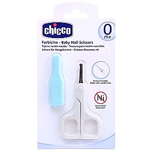 CHICCO BABY NAIL SCISSORS SAFE HYGIENE BLUE