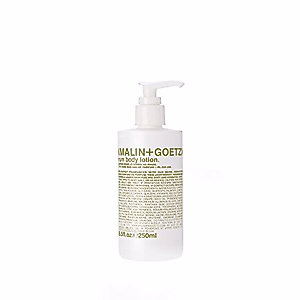 Malin + Goetz Rum Body Lotion – soothing hydrating body lotion for men and women, prevents dry skin, no stripping or irritation. Natural ingredients, cruelty-free, vegan 8.5 Fl Oz