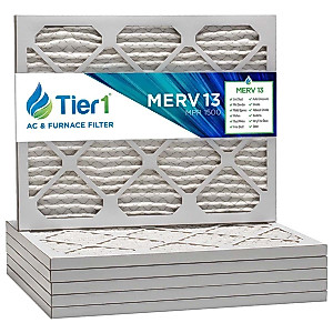 Tier1 20x24x1 Merv 13 Pleated Air/Furnace Filter -6 Pack
