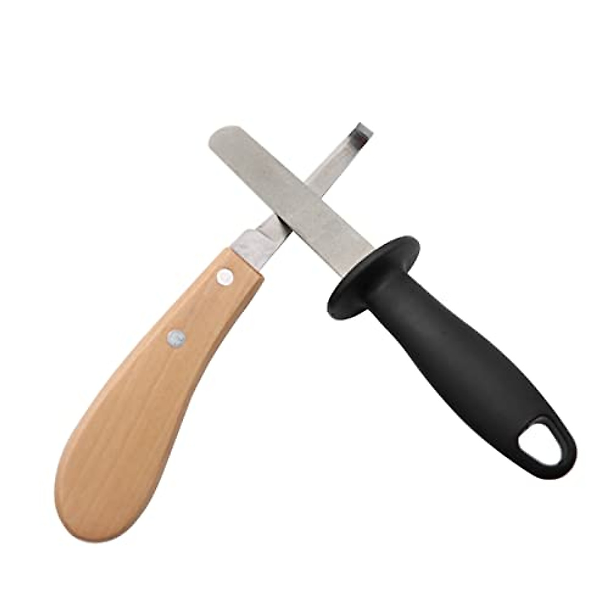 Hoof Knives Kits Hoof Knife Sharpener 2 in 1, Farrier Tool Kits - Hoof Knife Right Hand Narrow Blade Farrier Equine Horse Wooden Handle Steel, Hoof Knife Sharpener Diamond Coating