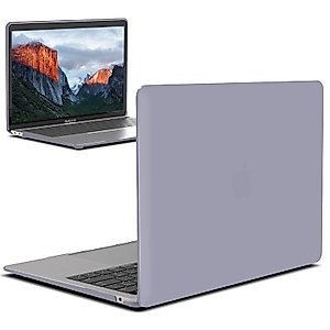 IBENZER Compatible with 2022 2021 2020 MacBook Air 13 inch case M1 A2337 A2179 A1932, Plastic Hard Shell Case for Mac Air 13 Retina Display with Touch ID, Lavendar Gray,AT13LVGY