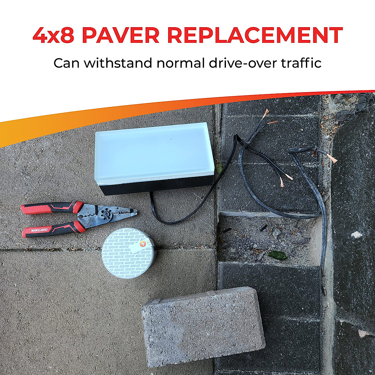 LUMENGY Paver Light 4×8 Inch (3.93 inch X 7.87 inch), 2700K Brick Lighting for Pavers, Driveway, Pathway Patio, & Garden, 12V Waterproof IP67, Drive-Over Rated