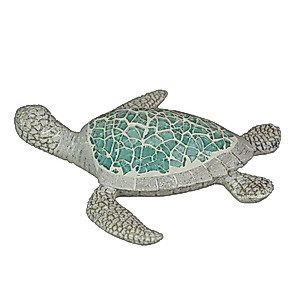 Things2Die4 7 Inch Resin Sea Turtle Sculpture Wall Hanging Beach Home Decor Decorative Art