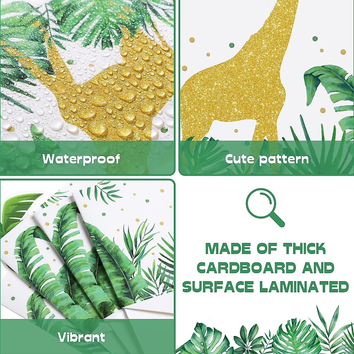 Nezyo 32 Pcs Safari Party Favors Jungle Safari Popcorn Box Animal Popcorn Containers for Jungle Safari Party Favor Kids Birthday Animals Baby Shower Decor