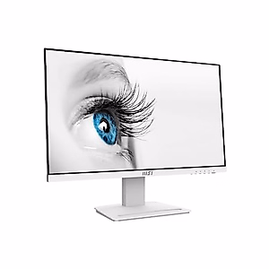 MSI Pro MP243XW, 24" Monitor IPS FHD (1920 x 1080) Non-Glare with Super Narrow Bezel 100HZ 1ms 16:9 with Tilt Stand, White