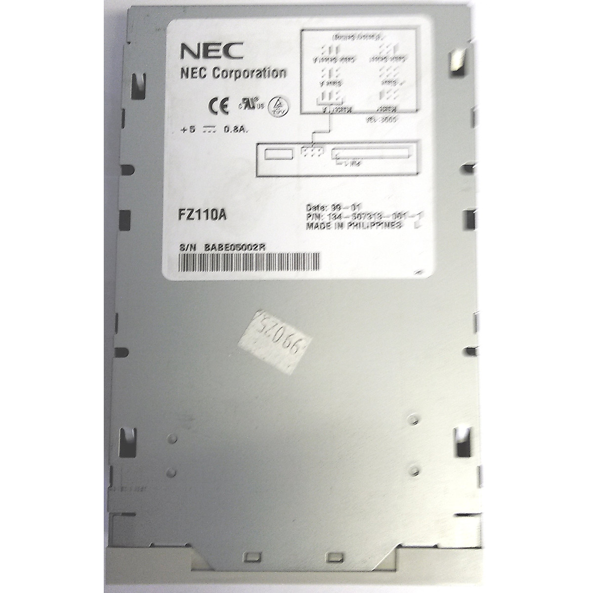 NEC FZ110A NEC 100MB Internal IDE Beige Zip Drive FZ110A Internal