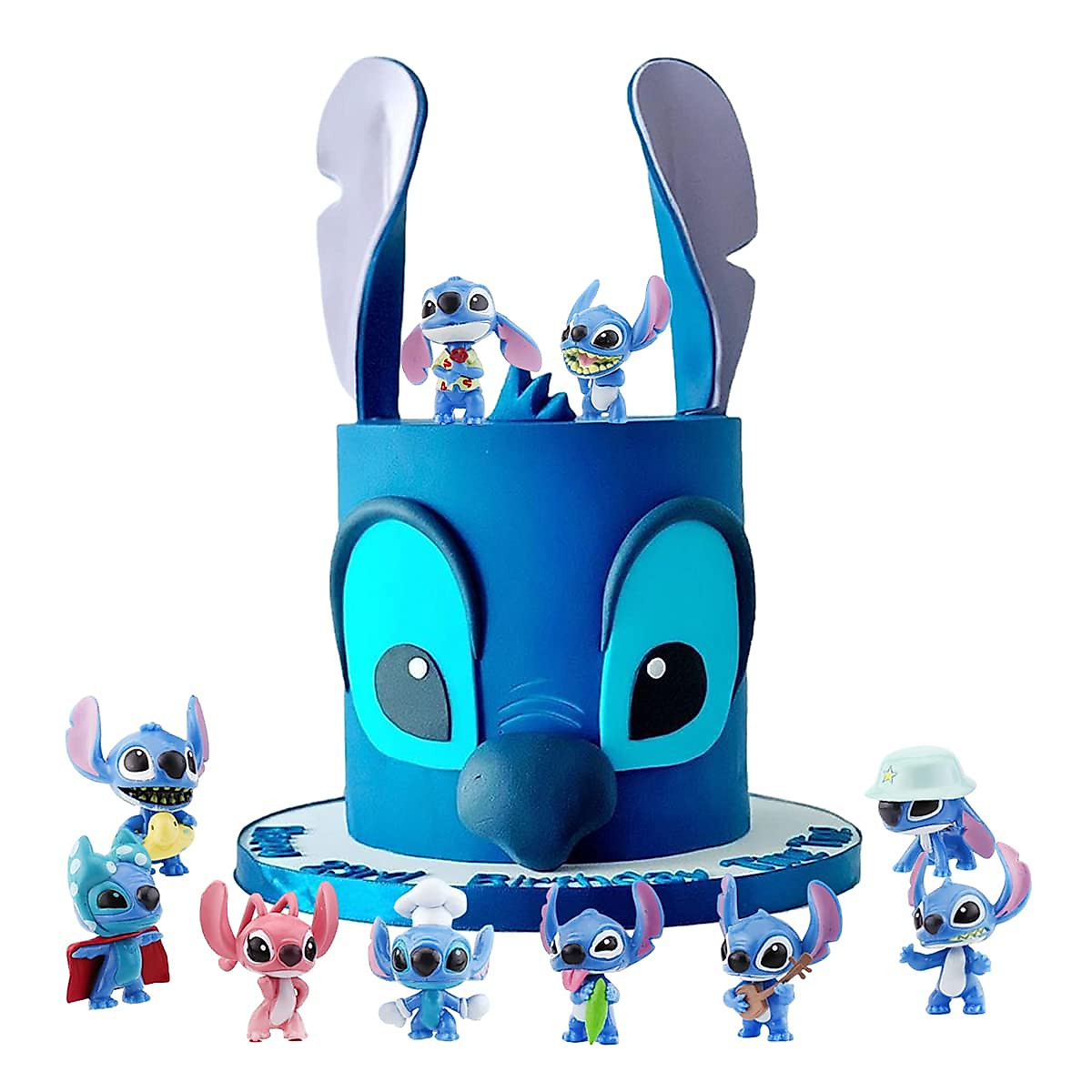 10 PCS Lilo and Stitch cake topper children's birthday party cake decoration Lilo and Stitch theme party supplies