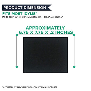 Think Crucial Replacement for Idylis A Carbon Filter, Fits IAP-10-100 and IAP-10-150, Compatible with IAF-H-100A and 302656