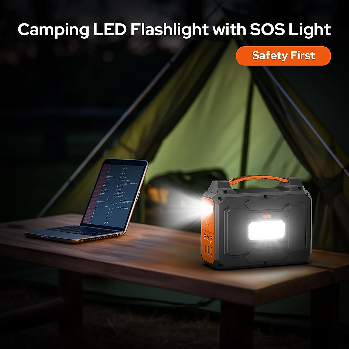 Portable Power Station 100W Portable Generator 146Wh 39600mAh External Lithium Battery Pack with USB C, Portable Power Pack with AC Outlet Power Bank for Camping Home Use RV Vanlife Adventures