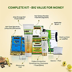 Indus Valley Natural Organic Damage Free Permanent Gel Hair Color, Ammonia Free, Vegan, Cruelty Free, Up to 100% Gray Coverage |Doctor Recommended| Bio Natural Certified- Dark Brown 3.0 (20gram+200ml) Pack of 1